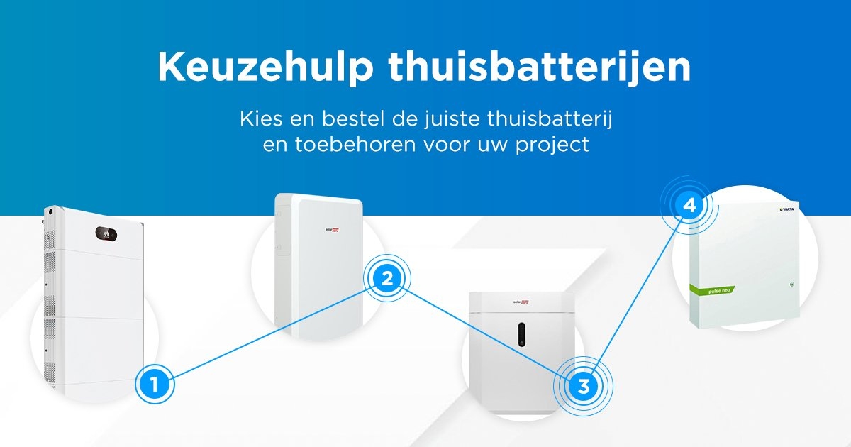 Keuzekaart thuisbatterijen | Rexel Nederland