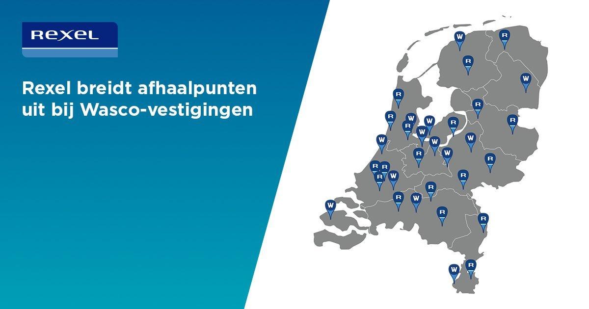 Nieuws | 8 nieuwe Rexel-afhaalpunten bij Wasco-vestigingen | Rexel | Elektrotechnische groothandel