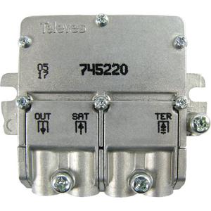 Televes 745220 | Einschleusweiche 1xSat / terr. für Single-LNB kleine ...