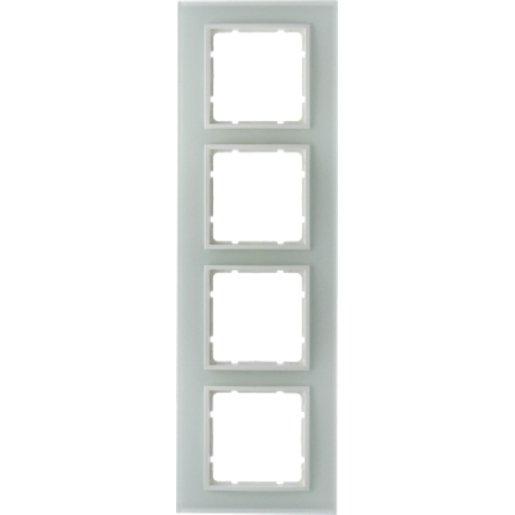 Berker 10146909 | 4-fach Glasrahmen B.7 - Glas polarweiß - senk - u ...