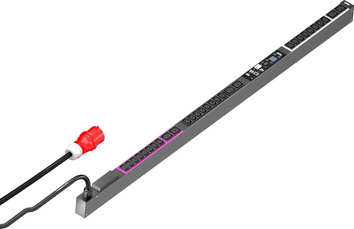 Rittal 7979276 | PDU metered 16A/400V 3~ 24 x C13 + 6 x C19 | Power ...
