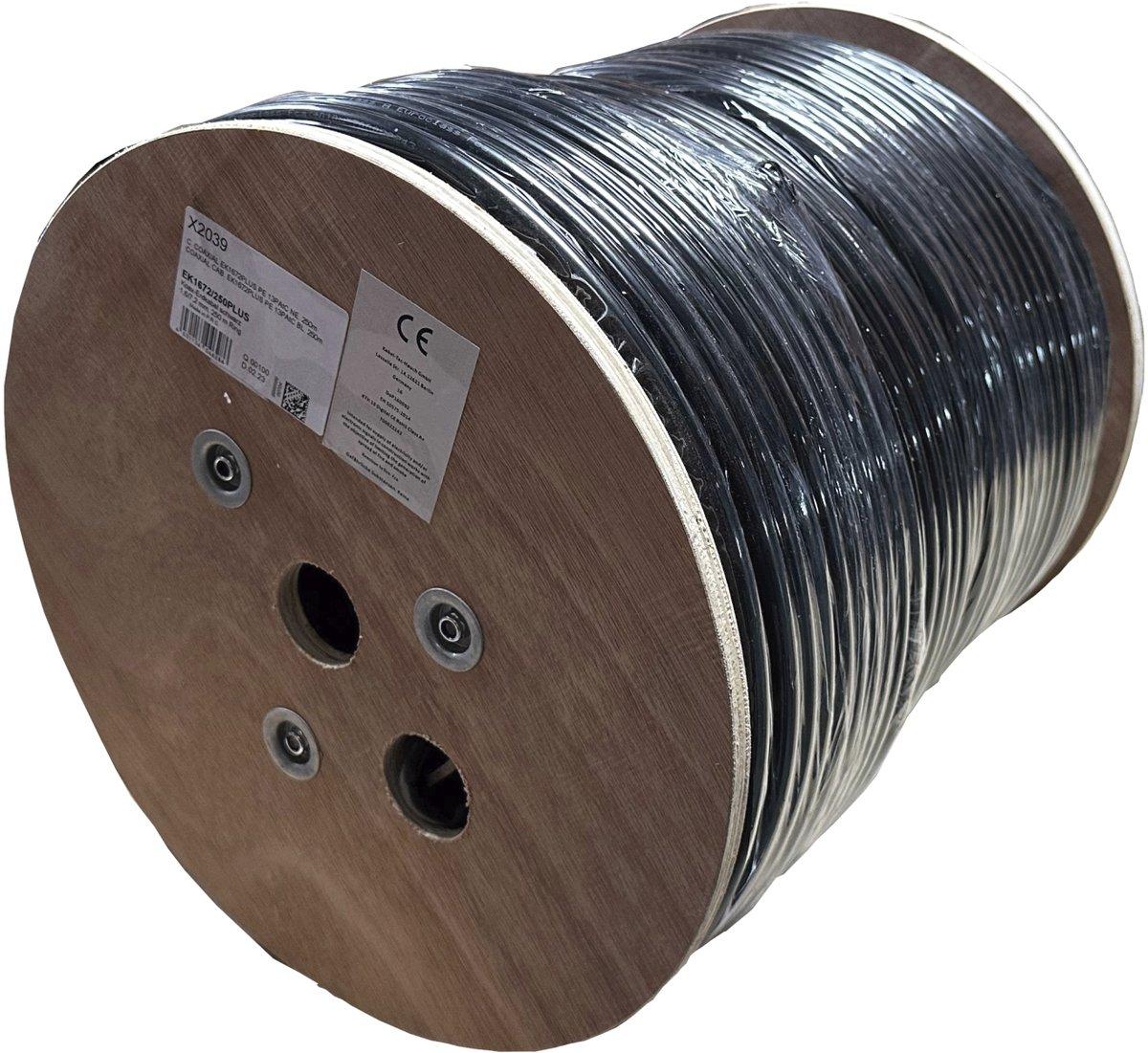 Televes X2039 | Koax-Erdkabel schwarz 1,6/7,2 mm 250 m Ring ...